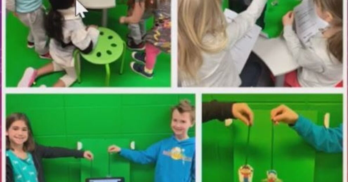 ISTE | Pizza-box green screens set the stage for young storytellers